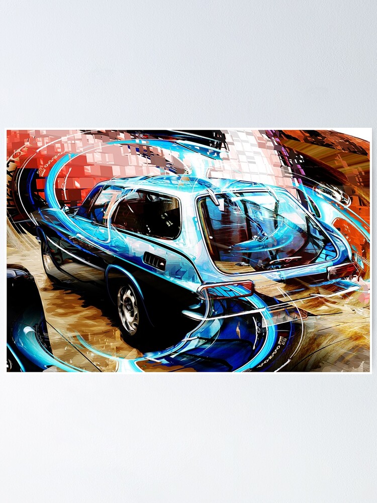 "volvo automotive digital artwork for car enthusiasts" Poster by ...