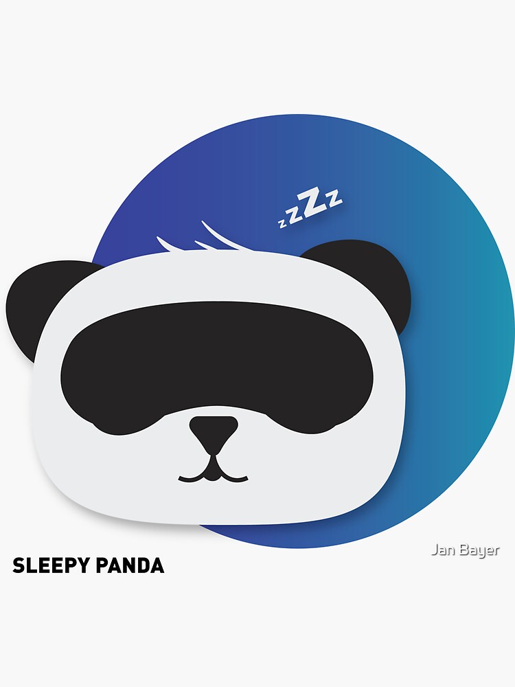 "Sleepy Panda Sleeping Panda" Sticker for Sale by janbayer1981 | Redbubble