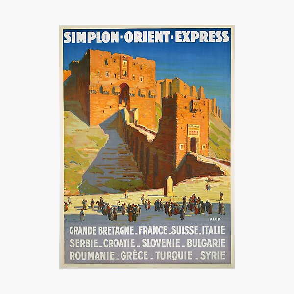 "Vintage Simplon Orient Express Travel Poster" Photographic Print for ...