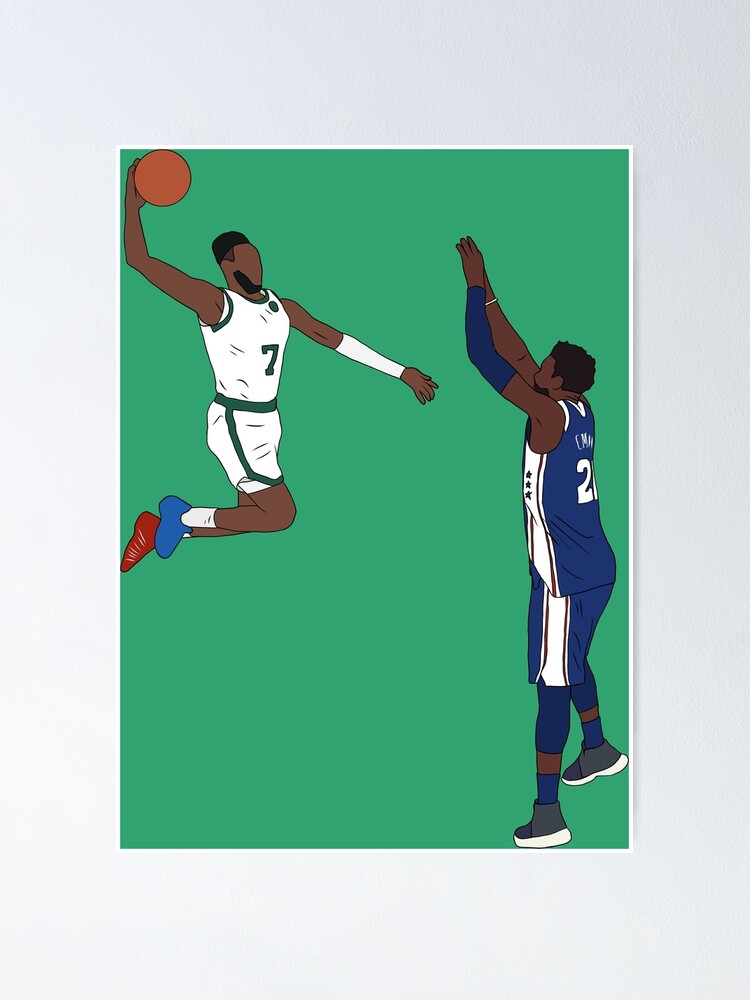 "Jaylen Brown "Dunk" On Joel Embiid" Poster by RatTrapTees | Redbubble
