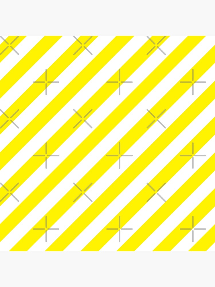 "Yellow Thick Diagonal Stripes" Poster by ImageNugget | Redbubble