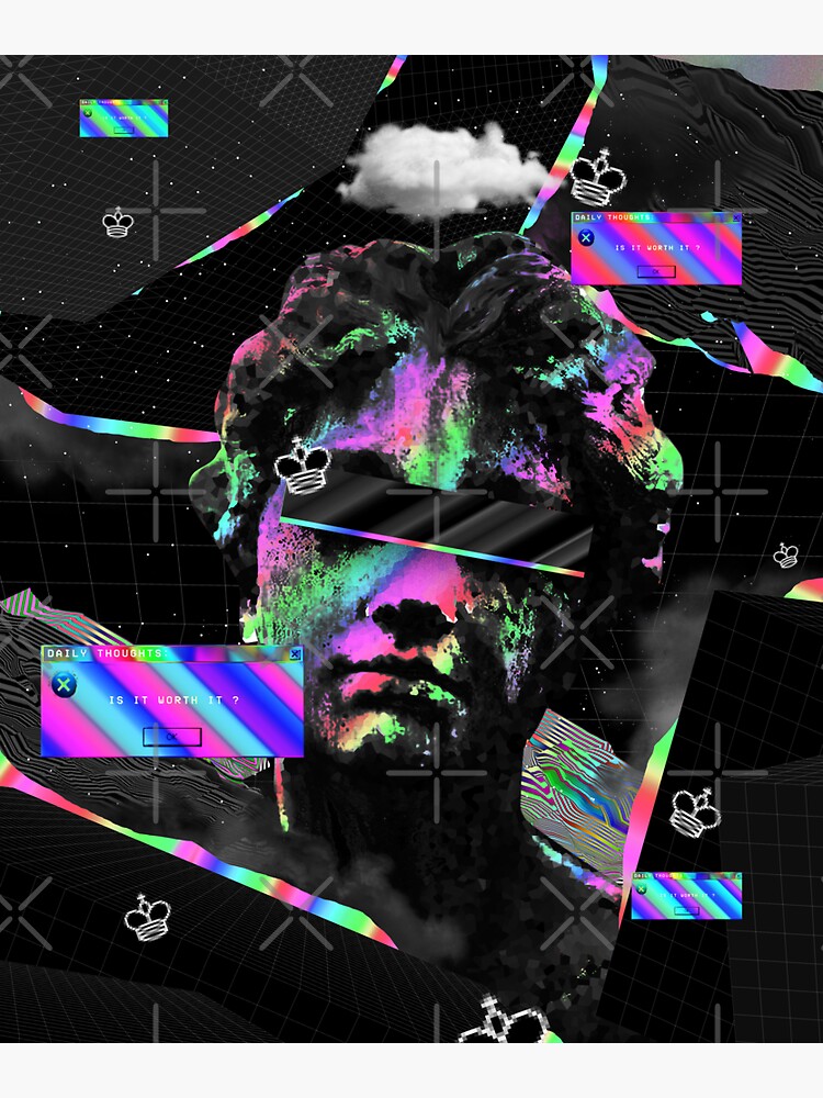 "Thinking Statue" Sticker by klarensArt | Redbubble