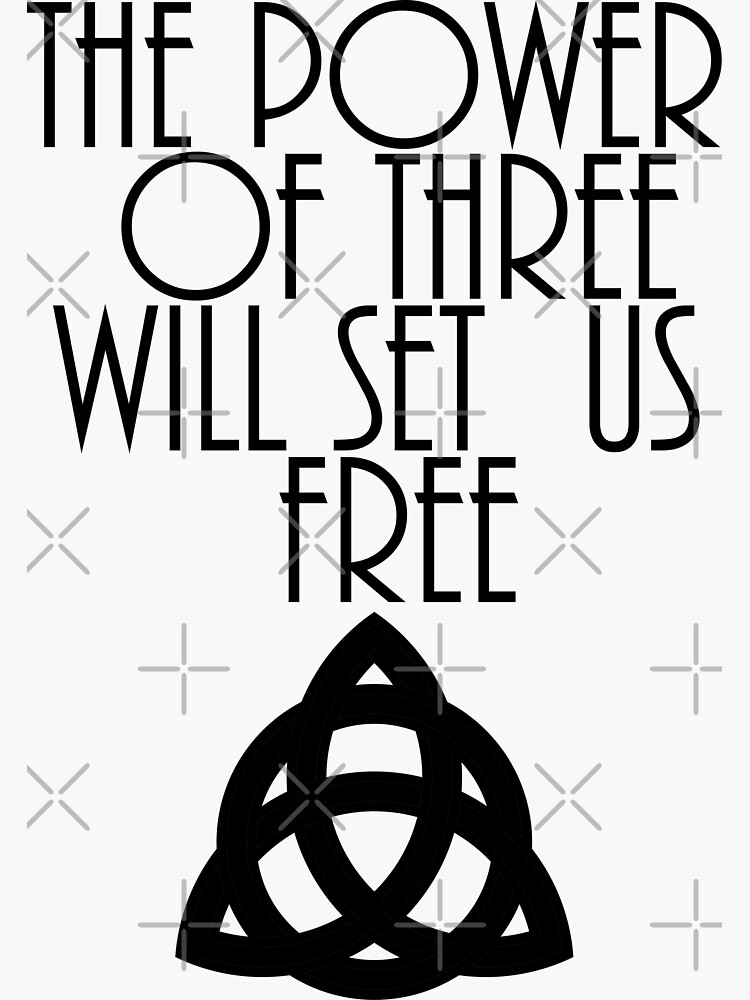 "The power of three" Sticker for Sale by october-lady | Redbubble