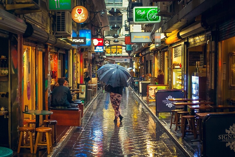 "Rainy Day in Bohemian Melbourne" by melbournedesign | Redbubble
