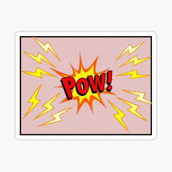 "POW" Sticker for Sale by robertmargetts | Redbubble