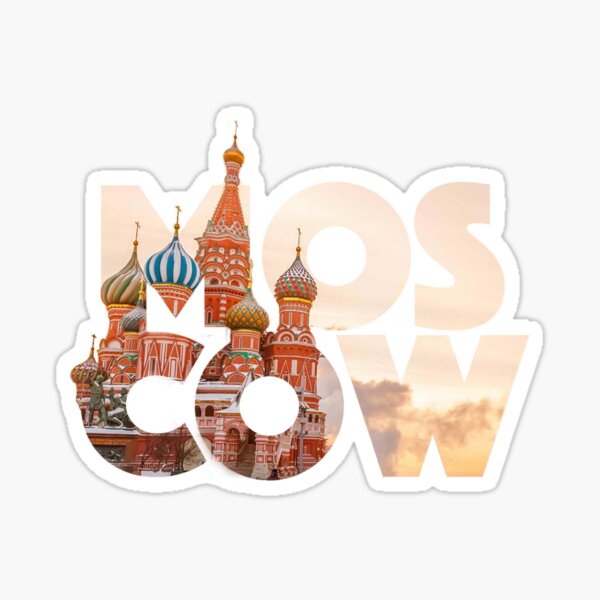 "Russia Moscow Typography" Sticker for Sale by janbayer1981 | Redbubble