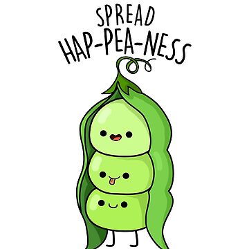 "Spread Hap-pea-ness Funny Peas Puns " Sticker for Sale by punnybone ...