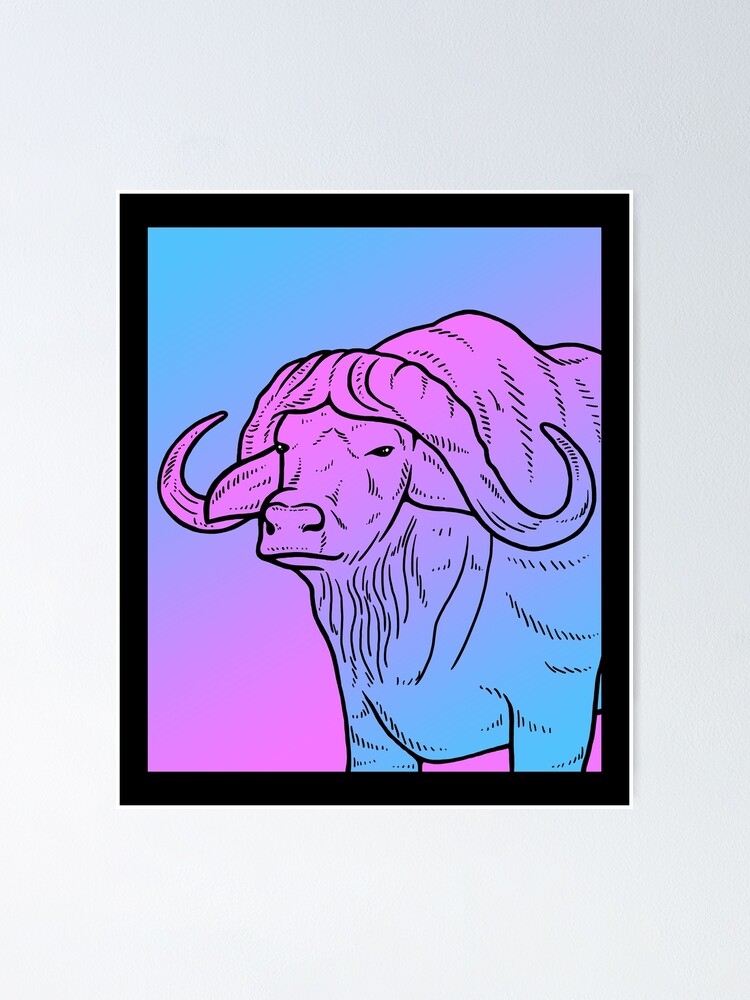 "Vaporwave Buffalo Aesthetic Pastel Goth Buffalo" Poster for Sale by ...