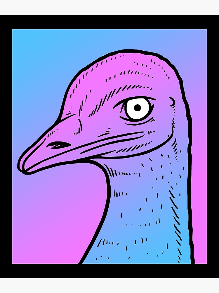 "Vaporwave Emu Aesthetic Pastel Goth Bird" Poster by dinosareforever ...