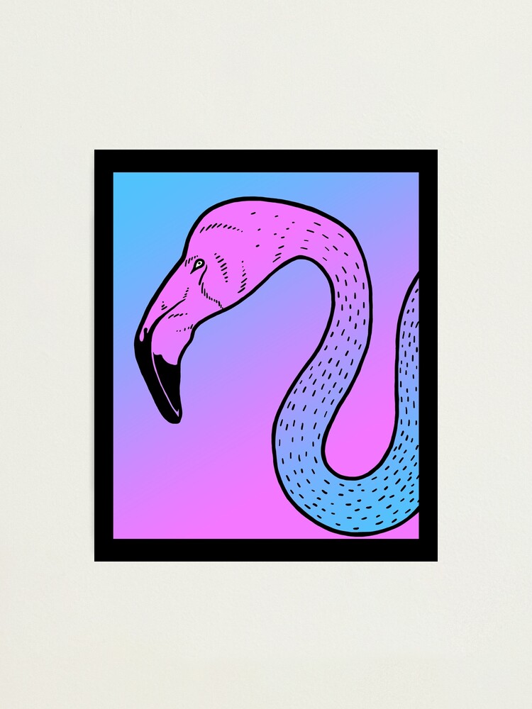 "Vaporwave Flamingo Aesthetic Pastel Goth Bird" Photographic Print by ...
