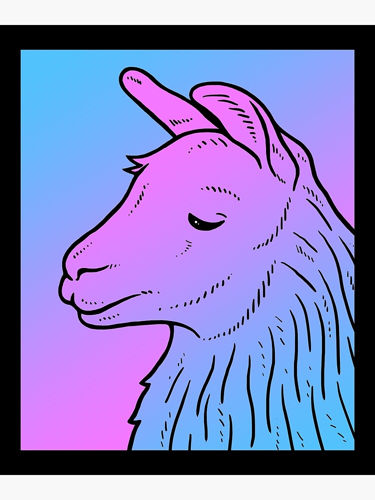 "Vaporwave Llama Aesthetic Pastel Goth Lama glama" Photographic Print ...