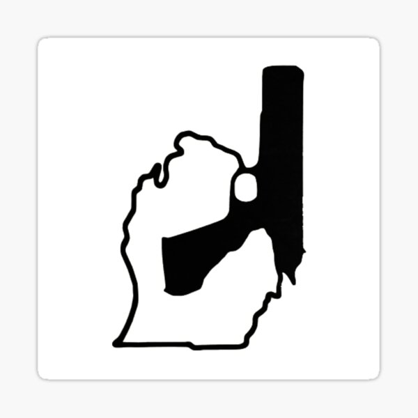 "Michigan Pistol" Sticker by thatstickerguy | Redbubble
