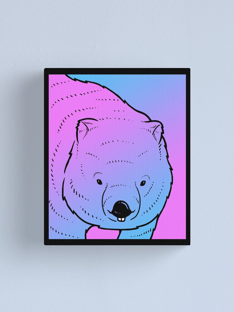 "Vaporwave Wombat Aesthetic Pastel Goth Marsupial" Canvas Print for ...