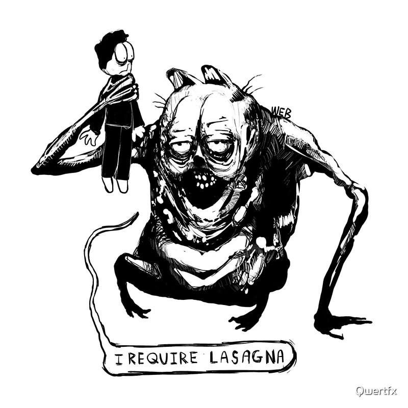 "Evil Lasagna 1" by Qwertfx | Redbubble