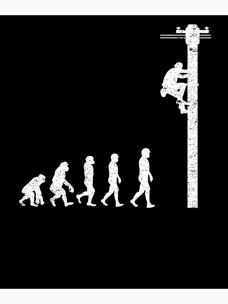 Evolution Of Lineman Electrical Engineer Electrician Premium Matte ...