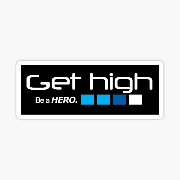 "Get high" Sticker for Sale by uselessorder | Redbubble