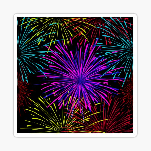 "Fireworks" Sticker by neverfaraway | Redbubble