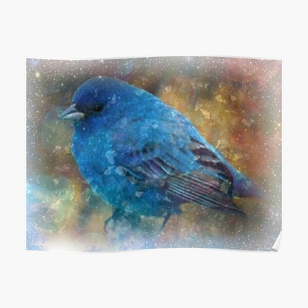 "BLUE BIRD" Poster by marieluise58 | Redbubble