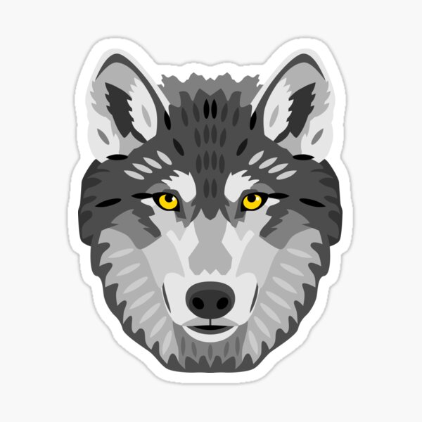 "Gray Wolf" Sticker for Sale by WadZat | Redbubble