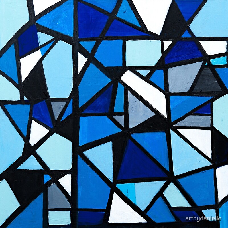 "Blue Geometric" by artbydanielle | Redbubble