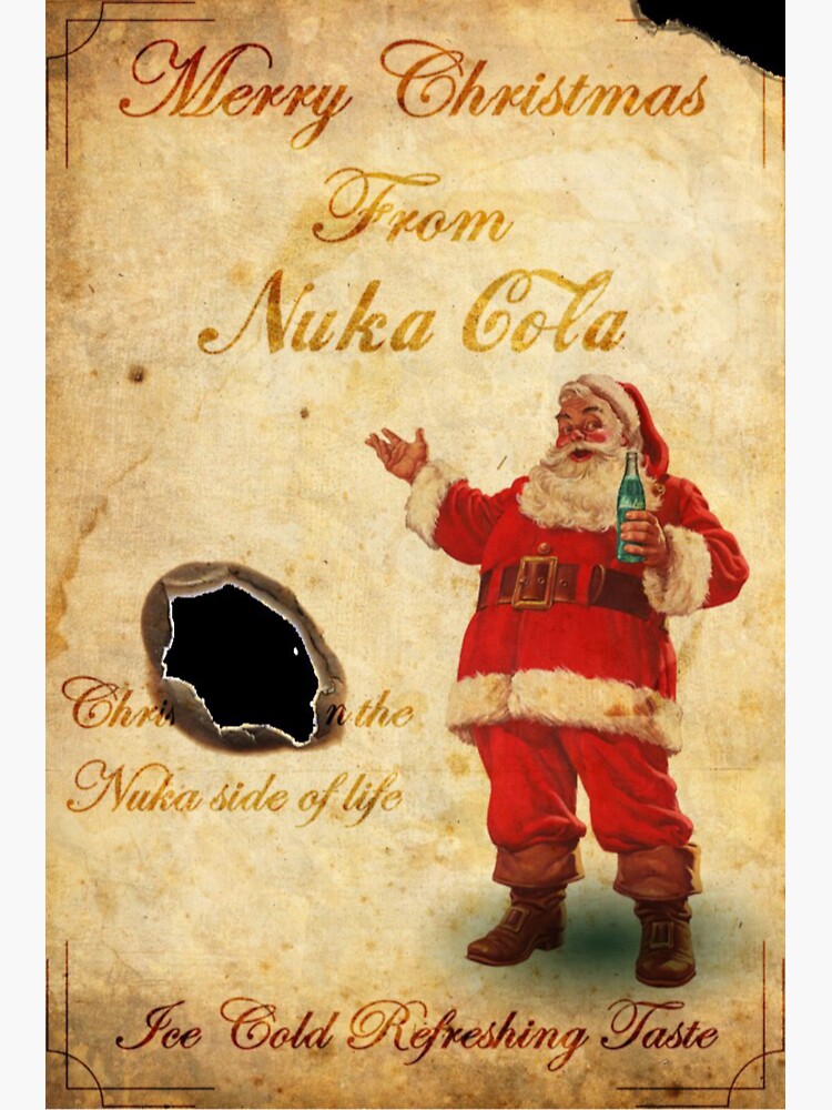 "Fallout Merry Christmas from Nuka Cola Fan Art" Sticker for Sale by ...