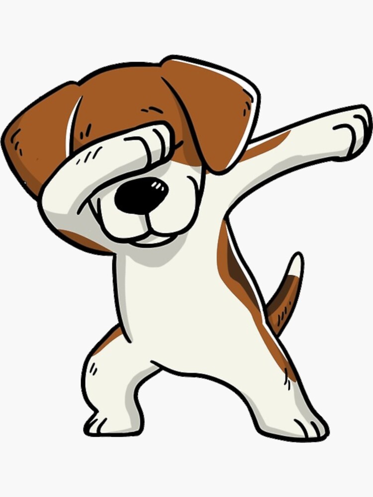 "[Humour] The Dabbing Dog" Sticker for Sale by Garlaska | Redbubble