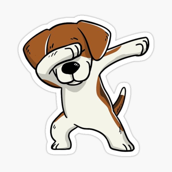 "[Humour] The Dabbing Dog" Sticker for Sale by Garlaska | Redbubble