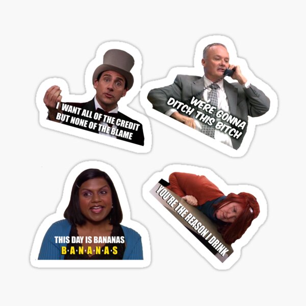 "The Office sticker pack 1" Sticker for Sale by Retrorockit | Redbubble