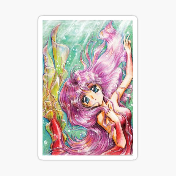 "Anime Mermaid Magical Girl" Sticker by EosOfDawn | Redbubble