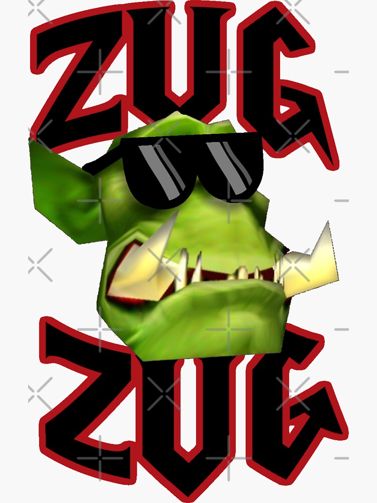 "ZUG ZUG." Sticker for Sale by Spoof-Tastic | Redbubble