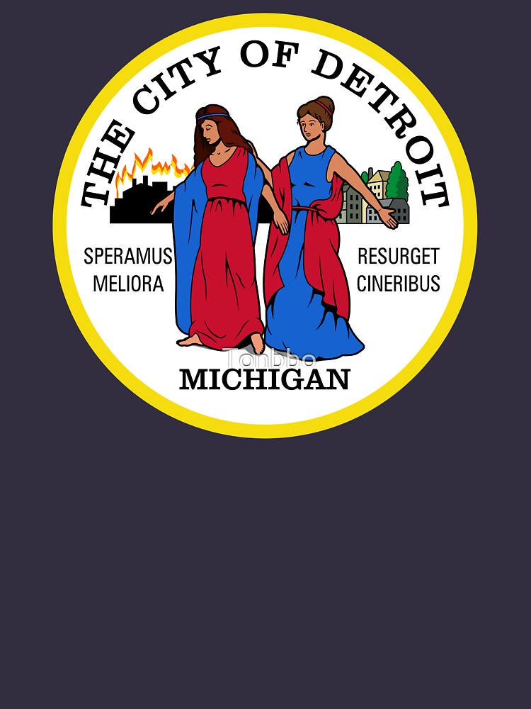 "Seal of Detroit" T-shirt for Sale by Tonbbo | Redbubble | detroit seal ...