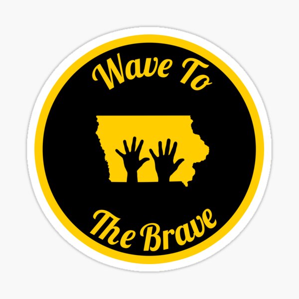 "Iowa Wave Shirt Brave Kids Childrens Hospital Support" Sticker for ...