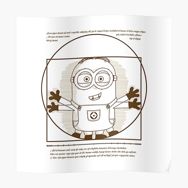 "Vitruvian minion" Poster by Caldofran | Redbubble