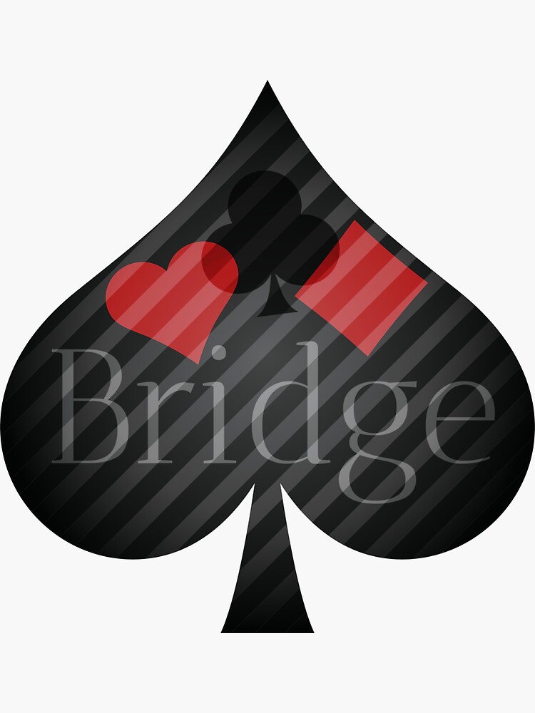 "Bridge card game elegant design for bridge players" Sticker for Sale ...