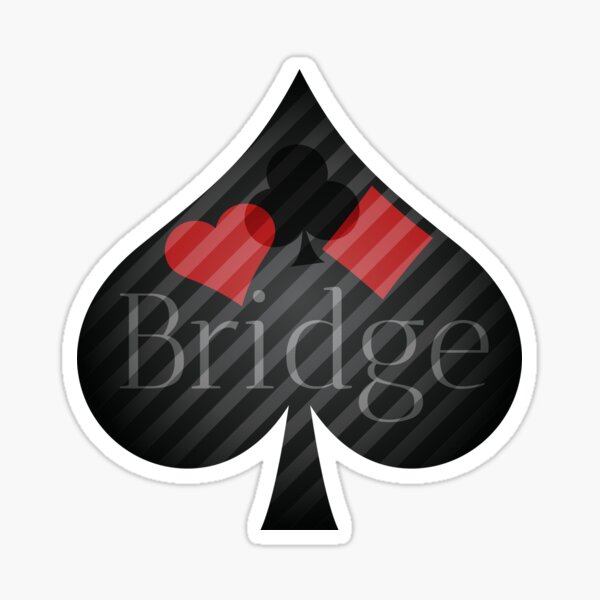 "Bridge card game elegant design for bridge players" Sticker for Sale ...