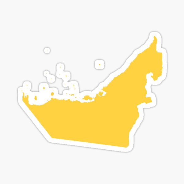 "UAE borders map" Sticker for Sale by w3uu | Redbubble