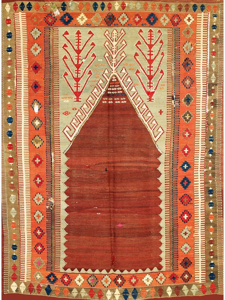 "Obruk Antique Turkish Niche Kilim Print" Sticker for Sale by bragova ...