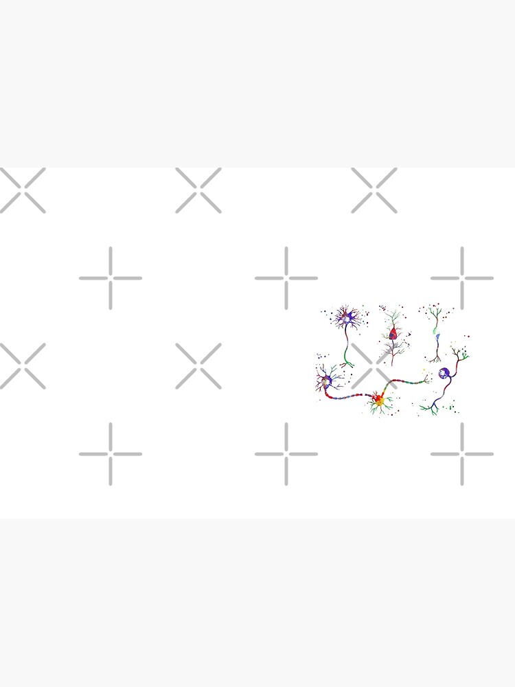 "Neuron cells, neurology poster, medical art, watercolor neuron cells ...