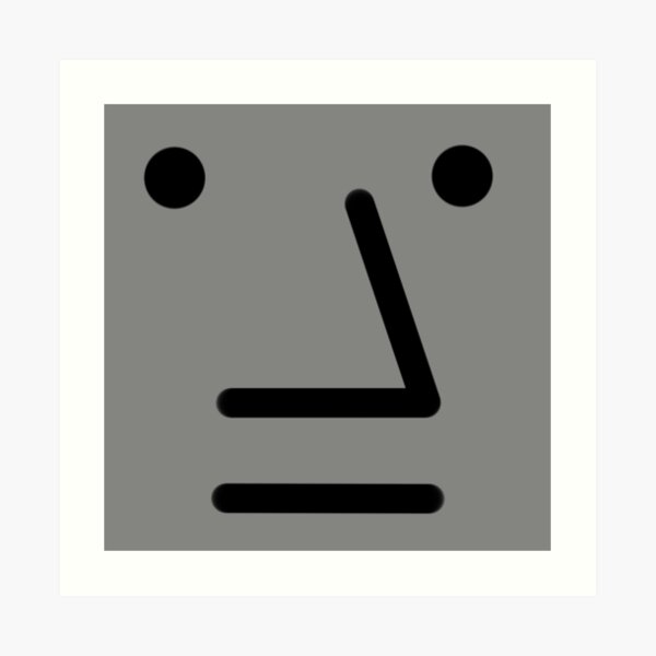 "NPC Face Meme" Art Print for Sale by Zeeph | Redbubble
