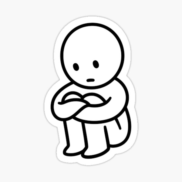 "Alone" Sticker for Sale by Annuar | Redbubble