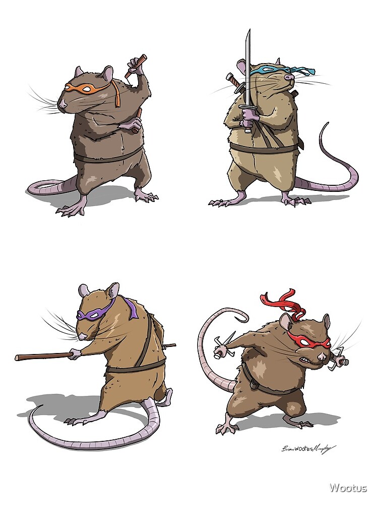 "Teenage Mutant Ninja Rats" Drawstring Bag for Sale by Wootus | Redbubble