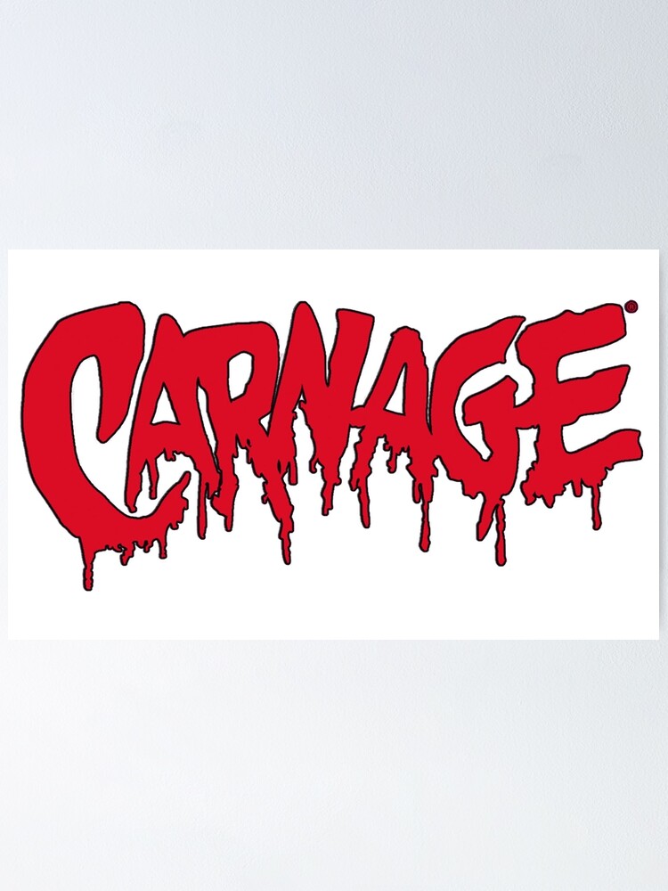 "Carnage Text Logo" Poster for Sale by Corriaysonet | Redbubble