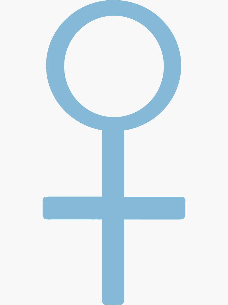 "Blue Female Symbol" Sticker for Sale by Magiliw | Redbubble