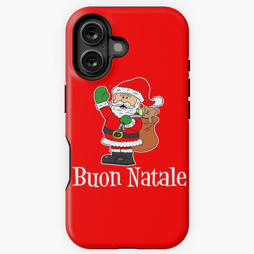 "Buon Natale Italian Merry Christmas Cartoon Santa" Sticker for Sale by ...