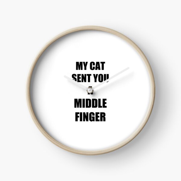 Middle Finger Clocks | Redbubble