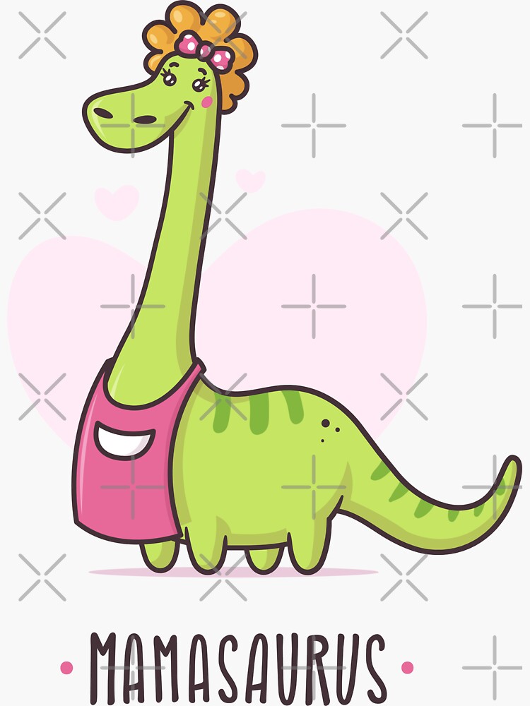 "Mamasaurus" Sticker by zoljo | Redbubble