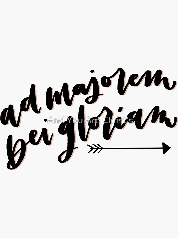 "AMDG" Sticker for Sale by elmaxenia | Redbubble