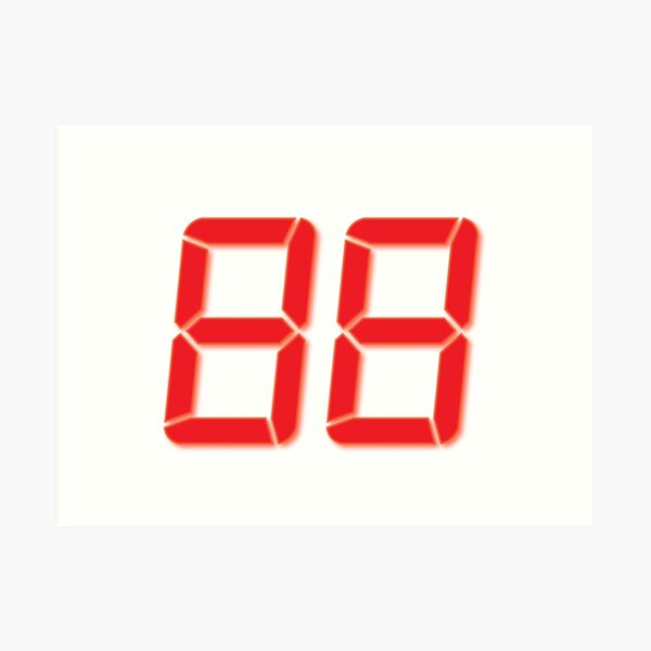 "88 mph" Art Print for Sale by D24designs | Redbubble