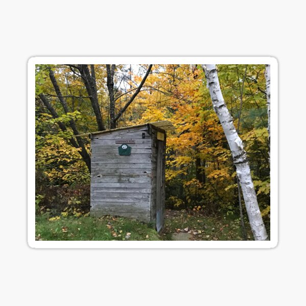 "Outhouse in the fall." Sticker for Sale by Btiedt | Redbubble