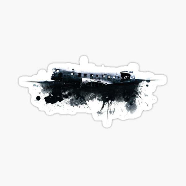 "Crashed Airplane" Sticker for Sale by TortillaChief | Redbubble